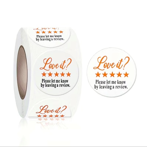 Design | 50pc Love It Leave Review Sticker Roll | Poshmark
